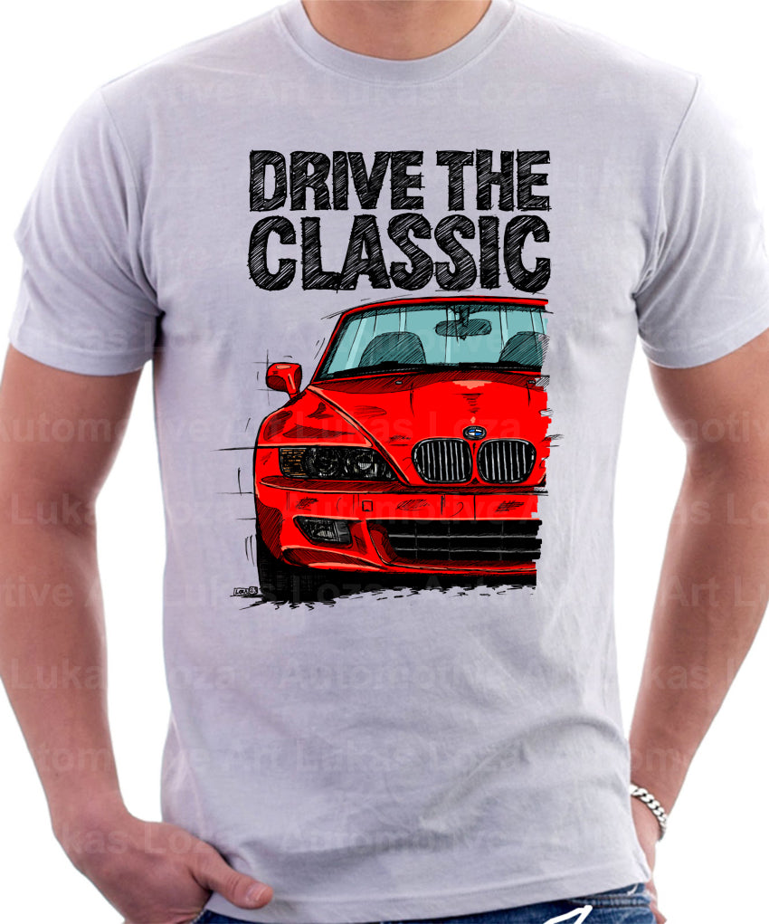 Drive The Classic BMW Z3. T-shirt in White Colour – Automotive Art By ...