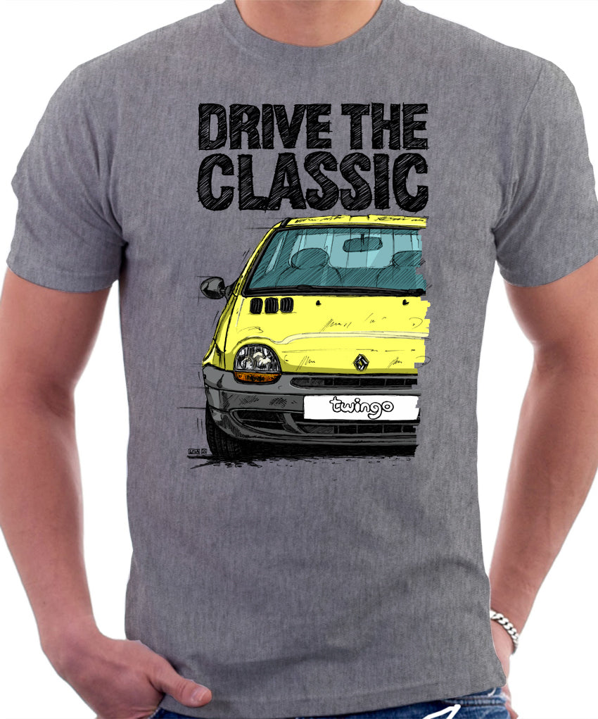 Drive The Classic Renault Twingo Early Model. T-shirt in Heather Grey ...