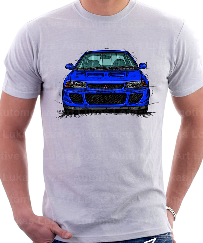 Mitsubishi Lancer Evolution 1&2. T-shirt in White Colour – Automotive ...